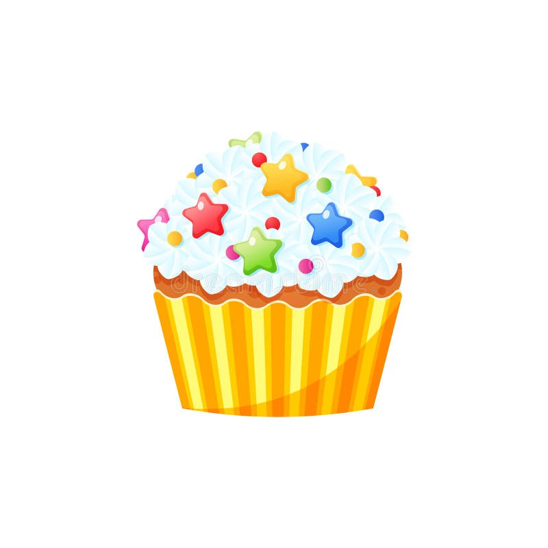 Cartoon cupcake icon stock vector. Illustration of confectionery ...