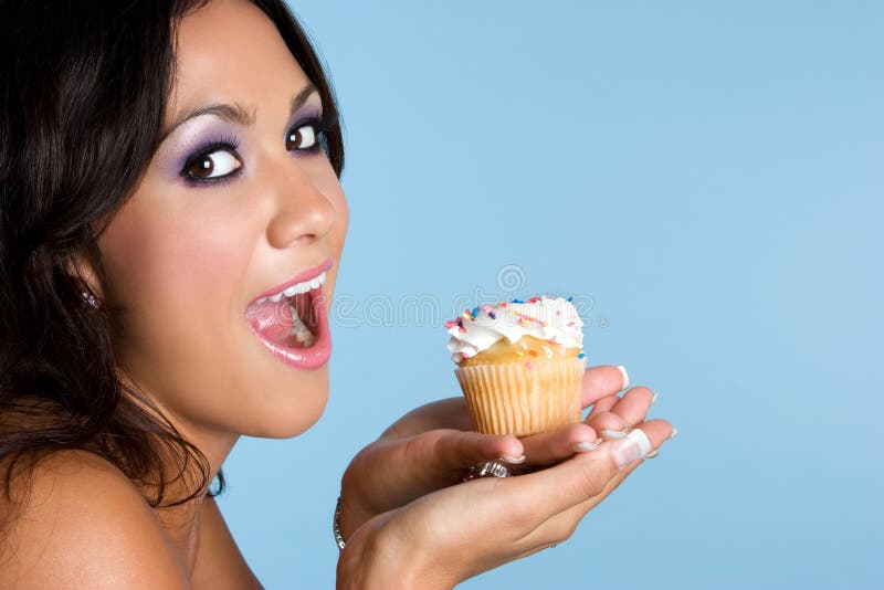 Cupcake Woman stock photo. Image of cheerful, happy, person - 6581078