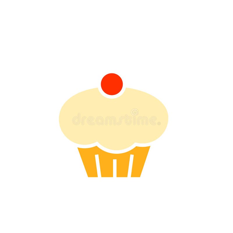 Cupcake icon stock vector. Illustration of celebration - 136791829