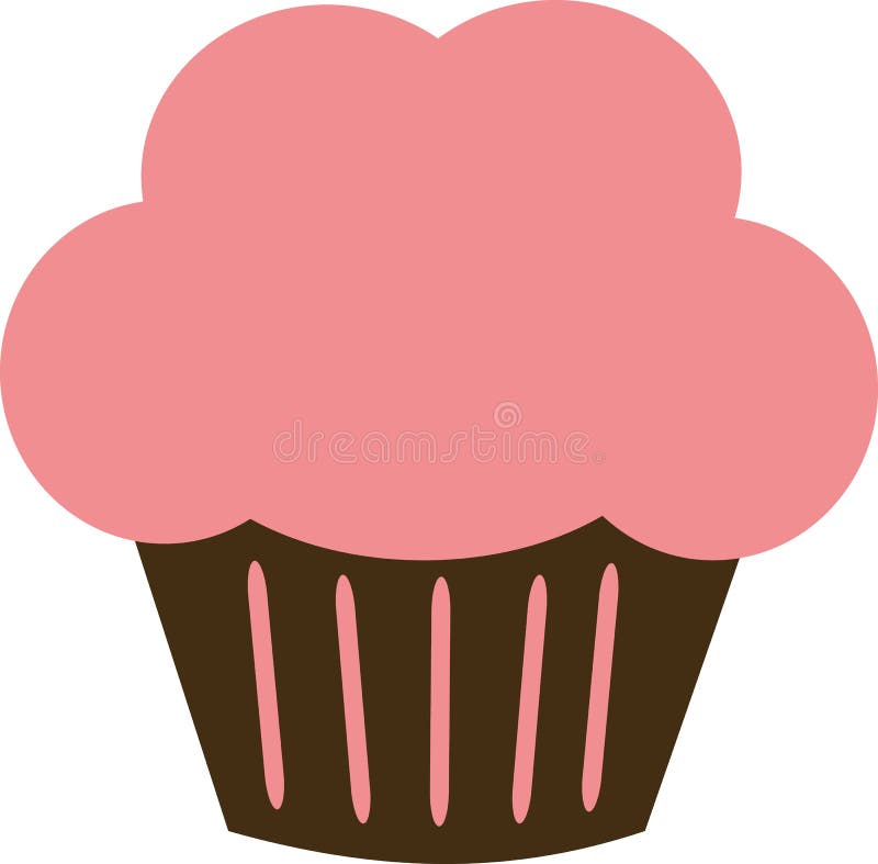 Cupcake with red cream stock vector. Illustration of food - 107161403