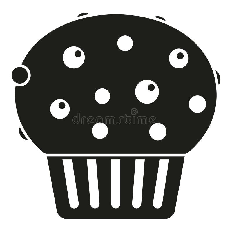 Cupcake Icon Simple Vector. Cake Food Stock Vector - Illustration of ...