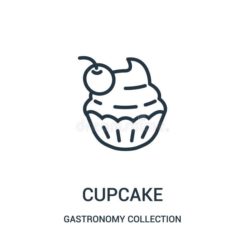 Cupcake Icon Vector from Gastronomy Collection Collection. Thin Line ...