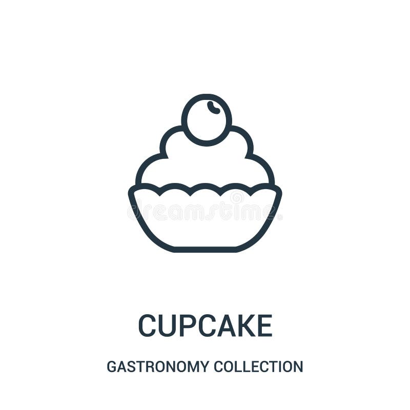 Cupcake Icon Vector from Gastronomy Collection Collection. Thin Line ...