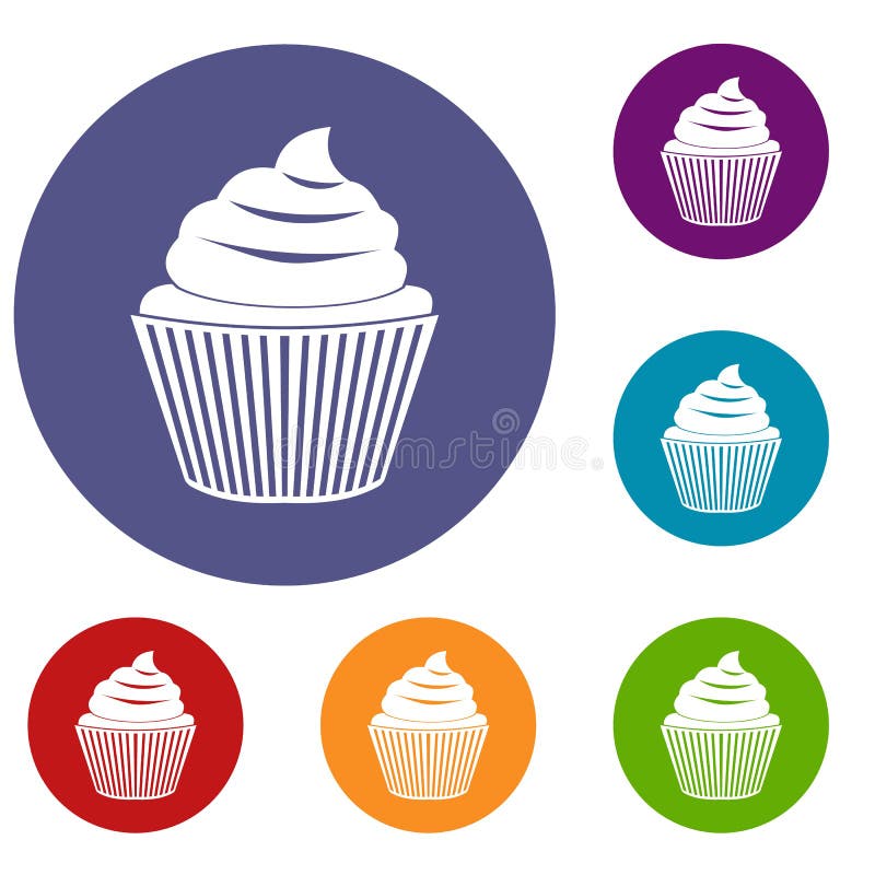 Cupcake icons stock vector. Illustration of drawing, hungry - 34853607