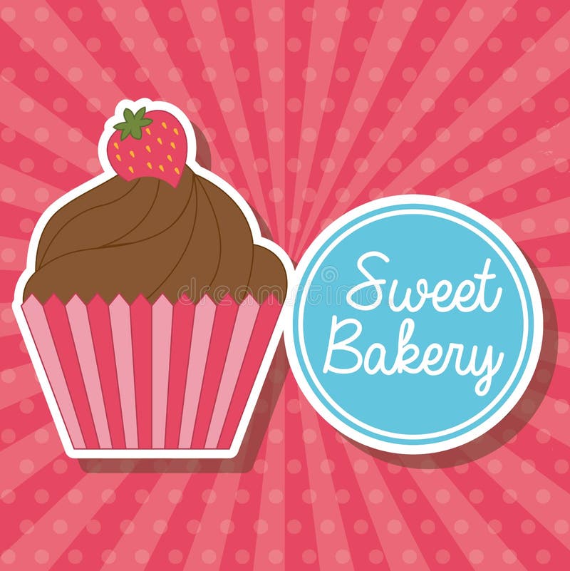 Cupcake label stock illustration. Illustration of cake - 48082297