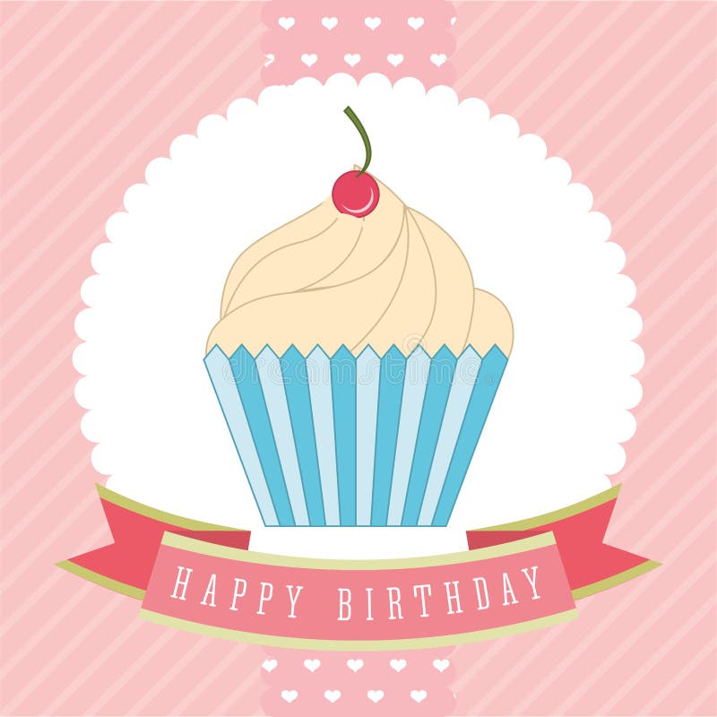 Cupcake label stock illustration. Illustration of cake - 48082298