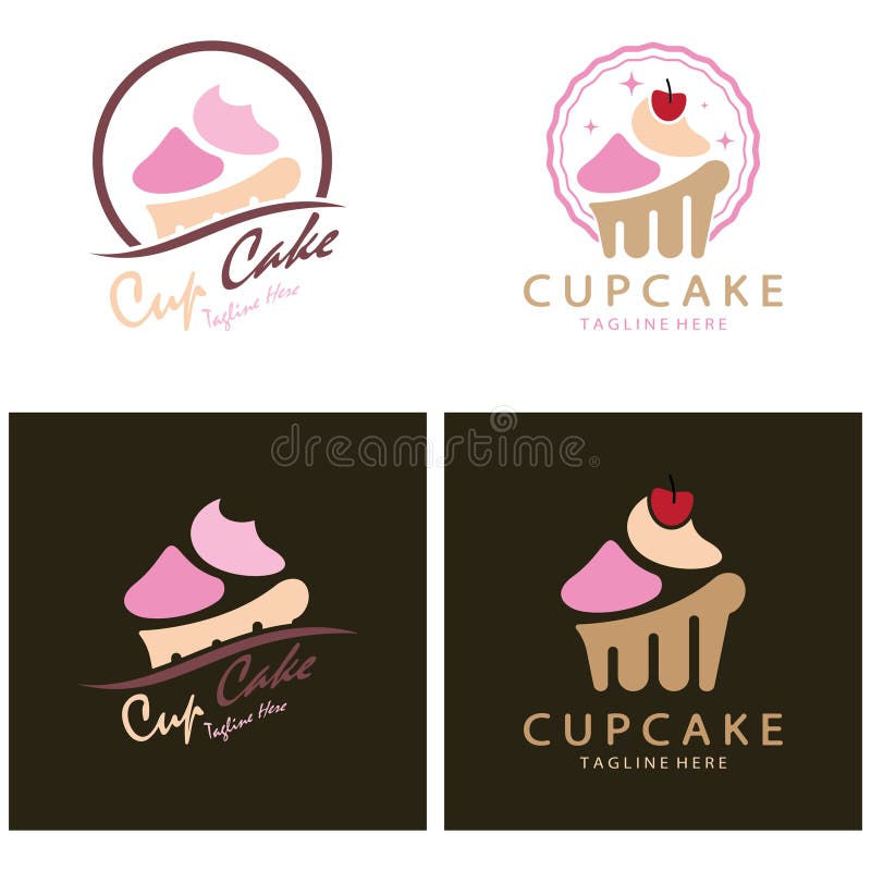 Cupcake Logo Design Vector Illustration Template. Cupcake Bakery Icon ...