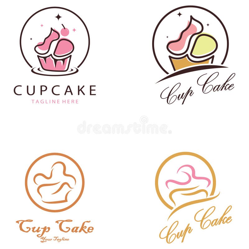 Cupcake Logo Design Vector Illustration Template. Cupcake Bakery Icon ...