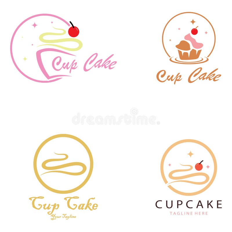 Cupcake Logo Design Vector Illustration Template. Cupcake Bakery Icon ...