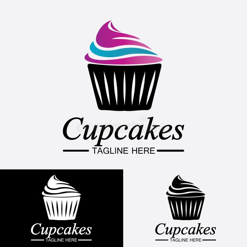Cupcake Logo Design Vector Template. Cupcakes Bakery Icon Stock Vector ...