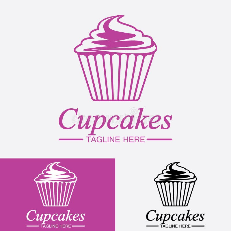 Cupcake Logo Design Vector Template. Cupcakes Bakery Icon Stock Vector ...