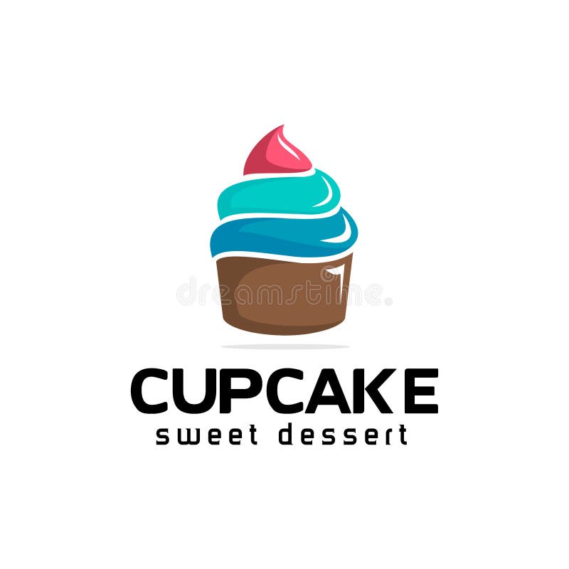 Cupcake Logo Template Simple Beauty Design Sweet Bakery Modern Stock ...