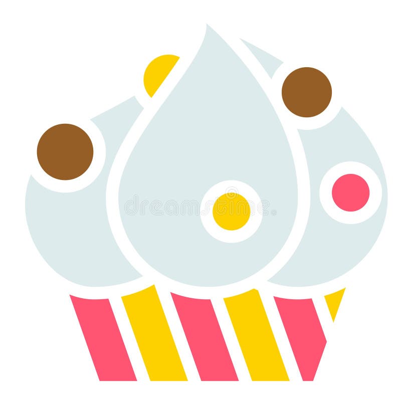 Cupcake Or Muffin Baked Good Vector Icon Stock Vector Illustration