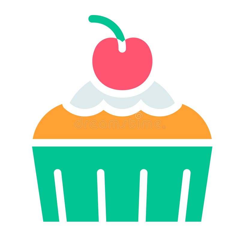 Cupcake Or Muffin Baked Good Vector Icon Stock Vector Illustration