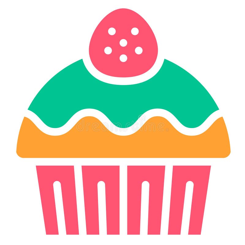Cupcake Or Muffin Baked Good Vector Icon Stock Vector Illustration