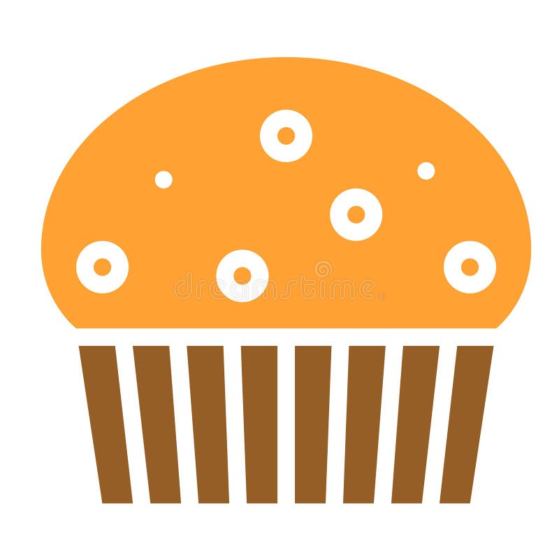 Cupcake Or Muffin Baked Good Vector Icon Stock Vector Illustration