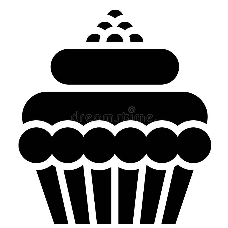 Cupcake Or Muffin Baked Good Vector Icon Stock Vector Illustration