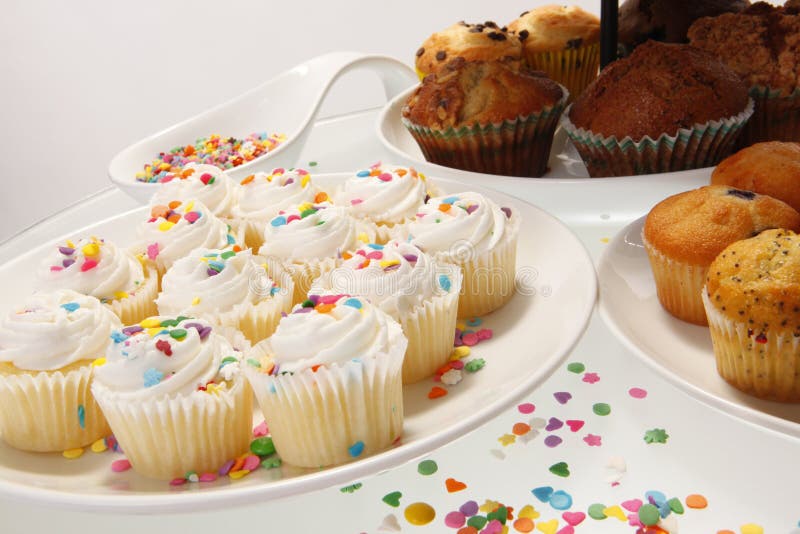 Cupcake party stock image. Image of cake, icing, cream - 16937569