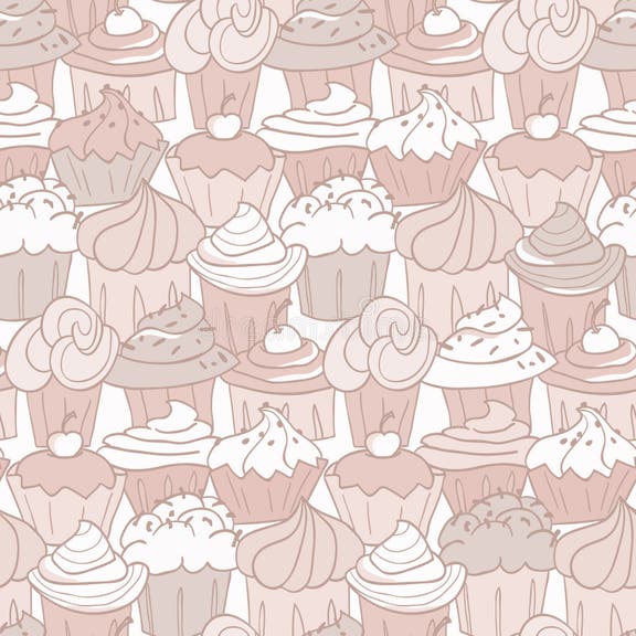 Cupcake Pattern stock vector. Illustration of pattern - 16626005