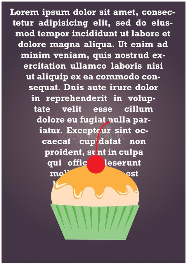 Cupcake Poster. Vector Illustration Decorative Design Stock Vector ...