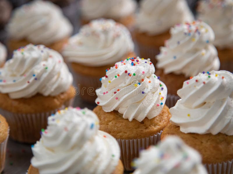 Cupcake Production Inside the Bakery Stock Photo - Image of cupcake ...