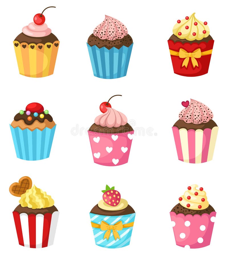 Cupcake vector stock vector. Illustration of cute, bakery - 67133781