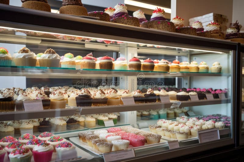 Cupcake Shop, with a Variety of Classic and Gourmet Cupcakes on Display ...