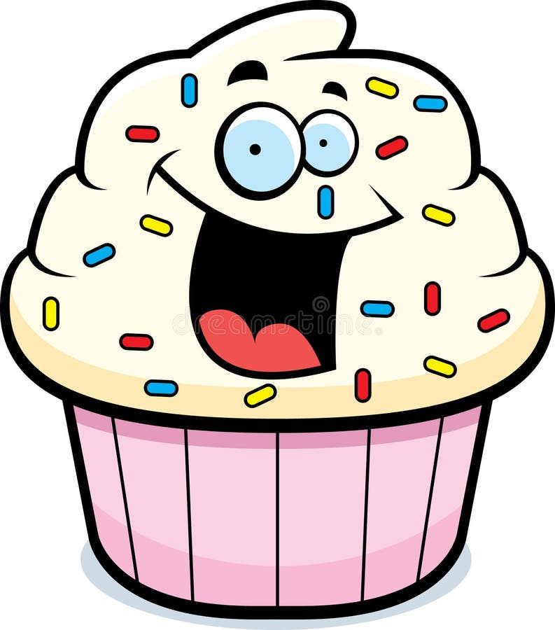 Cupcake Smiling stock vector. Illustration of food, dessert - 10638309