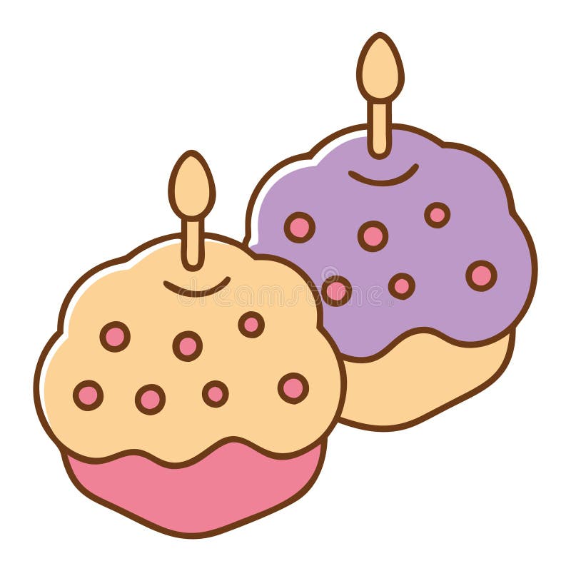 Cupcake Trio Icon stock vector. Illustration of unique - 356410547