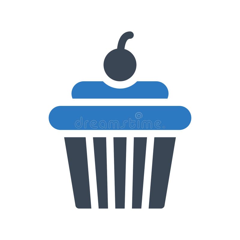 Cupcake Vector Glyph Color Icon Stock Vector - Illustration of color ...