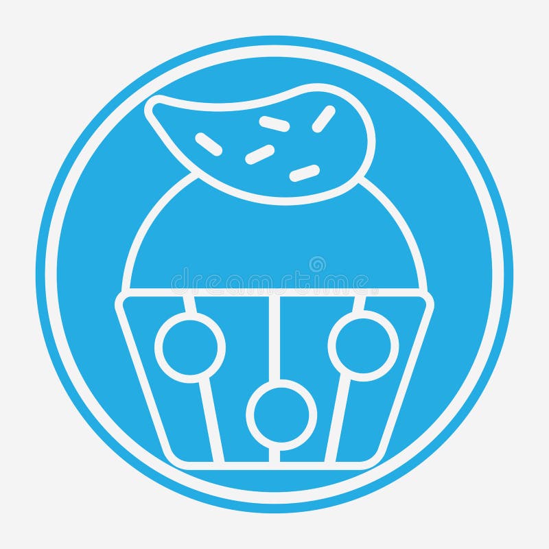 Cupcake Vector Icon Sign Symbol Stock Illustration - Illustration of ...