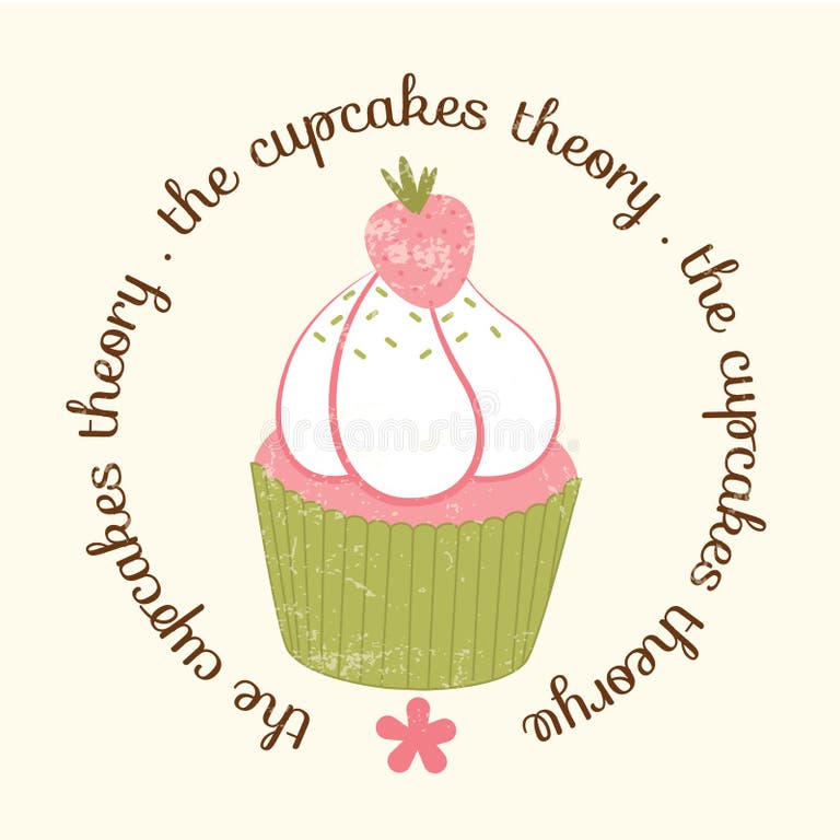 Cupcake with Words. Vector Illustration Decorative Design Stock Vector ...