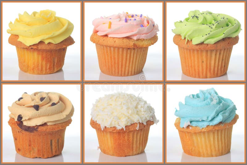 Row of cupcakes stock image. Image of colorful, baked - 11916627