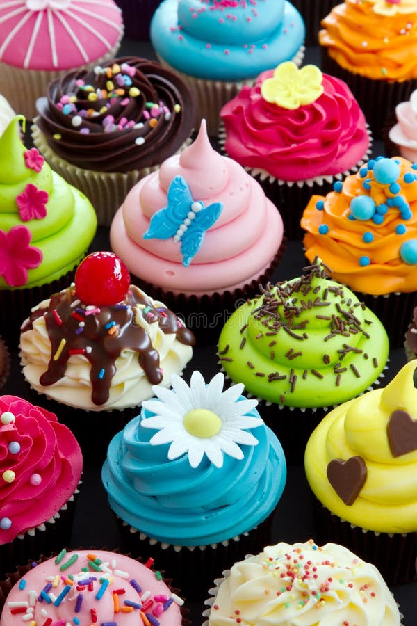 Cupcakes stock image. Image of frosted, multicolored - 25182709
