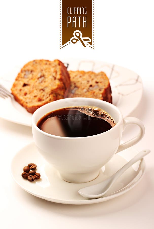 Cupcakes and Cup of Coffee with Clipping Path Stock Image - Image of ...