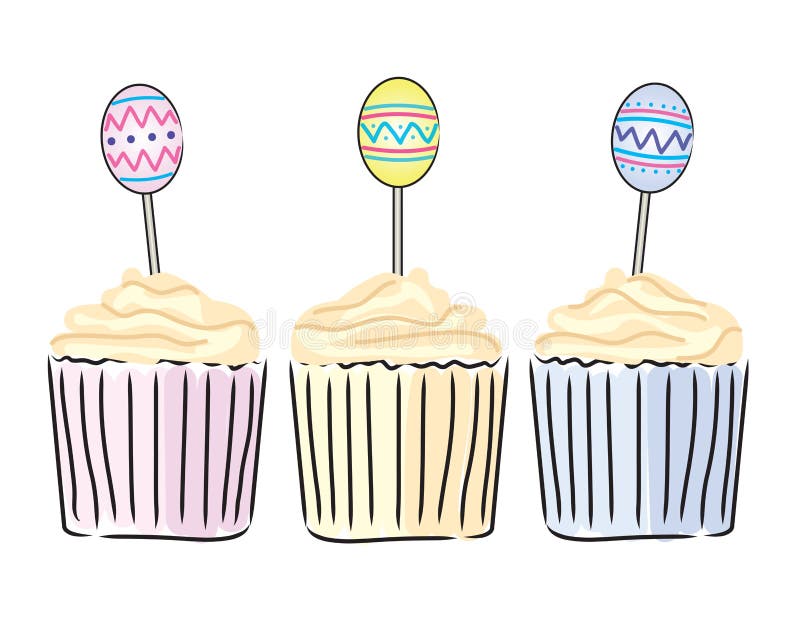 Cupcakes_easter stock vector. Illustration of easter - 18416563