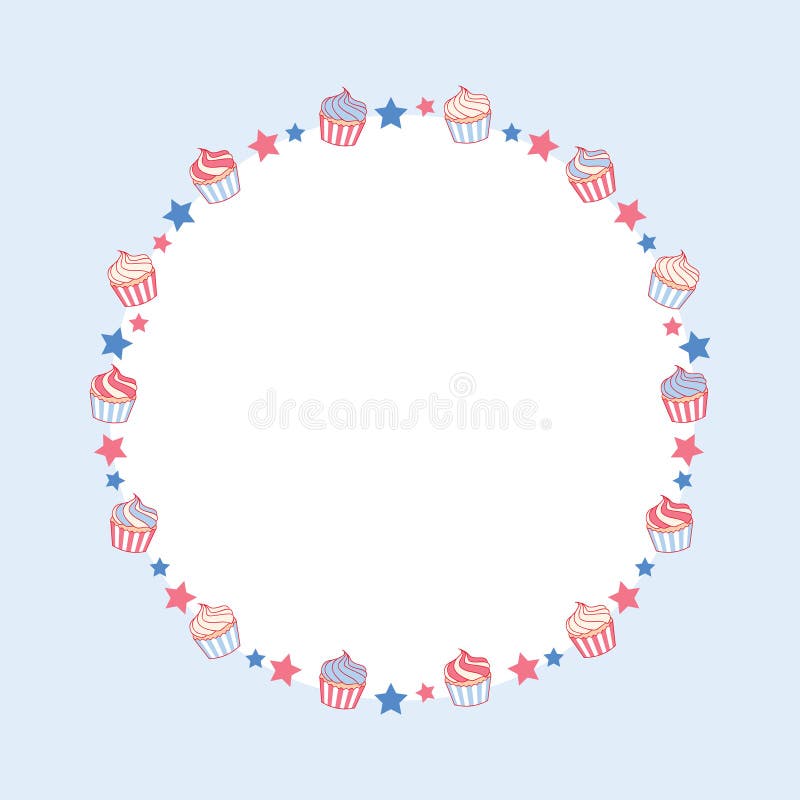 Cupcakes frame stock illustration. Illustration of confetti - 38830689