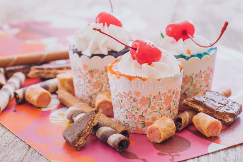 Cupcakes stock image. Image of snickers, gourmet, homemade - 59935187