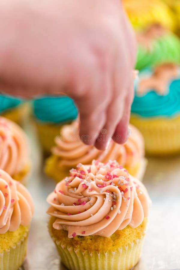 Cupcakes stock image. Image of small, multi, multicolor - 49360245