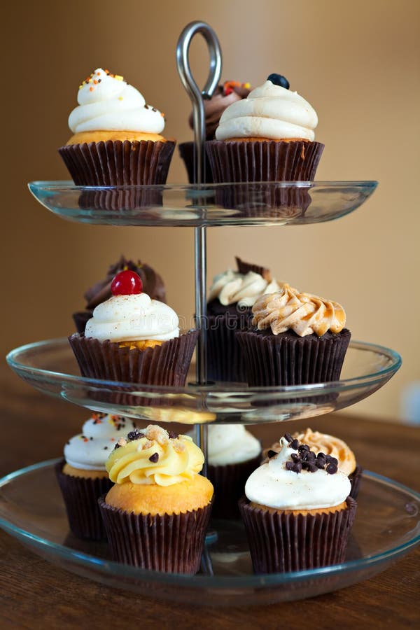 Cupcakes Party Tray stock photo. Image of fancy, decorated - 27391242