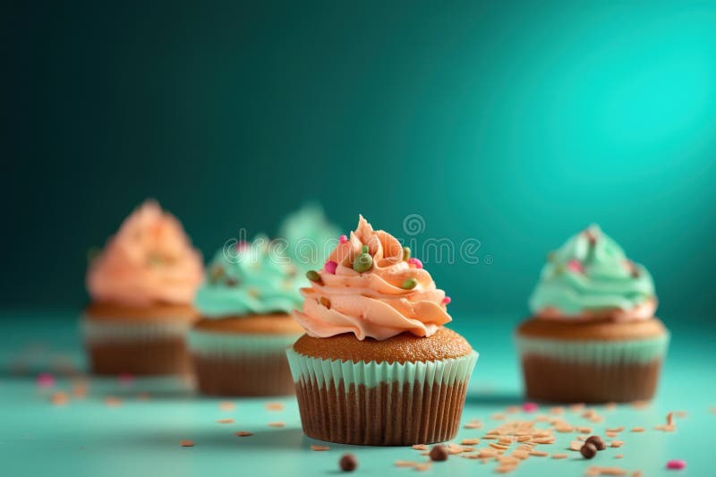 Cupcakes on a Pastel Background, Shot Using a Leica Camera, and Soft ...
