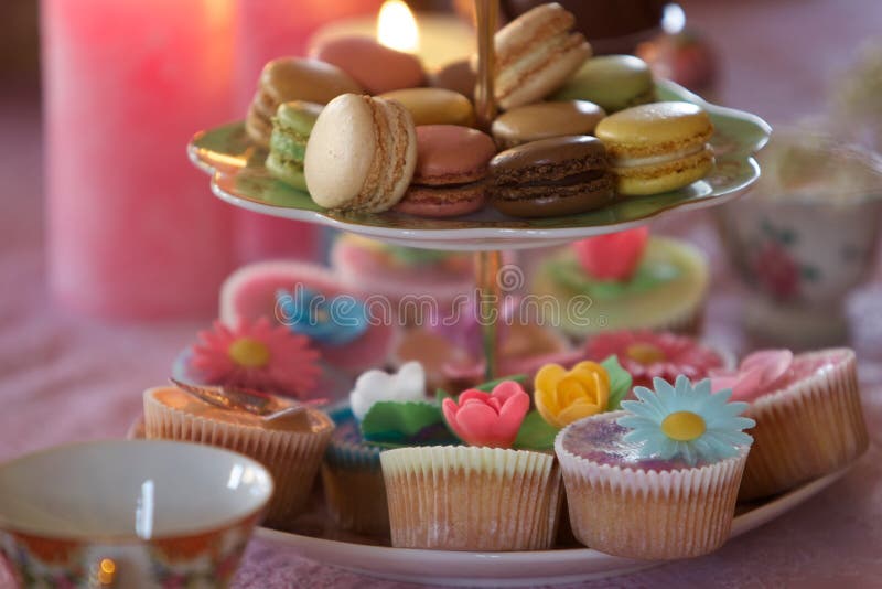 Cupcakes and pastry stock image. Image of sweets, biscuits - 65995959