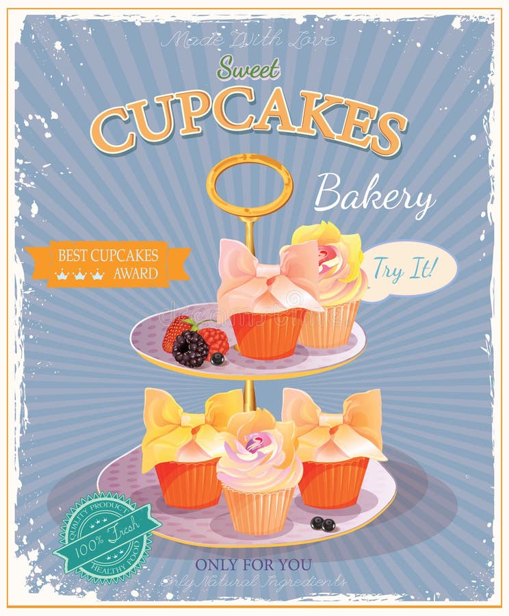 Cupcakes. stock vector. Illustration of decoration, celebration - 44350000