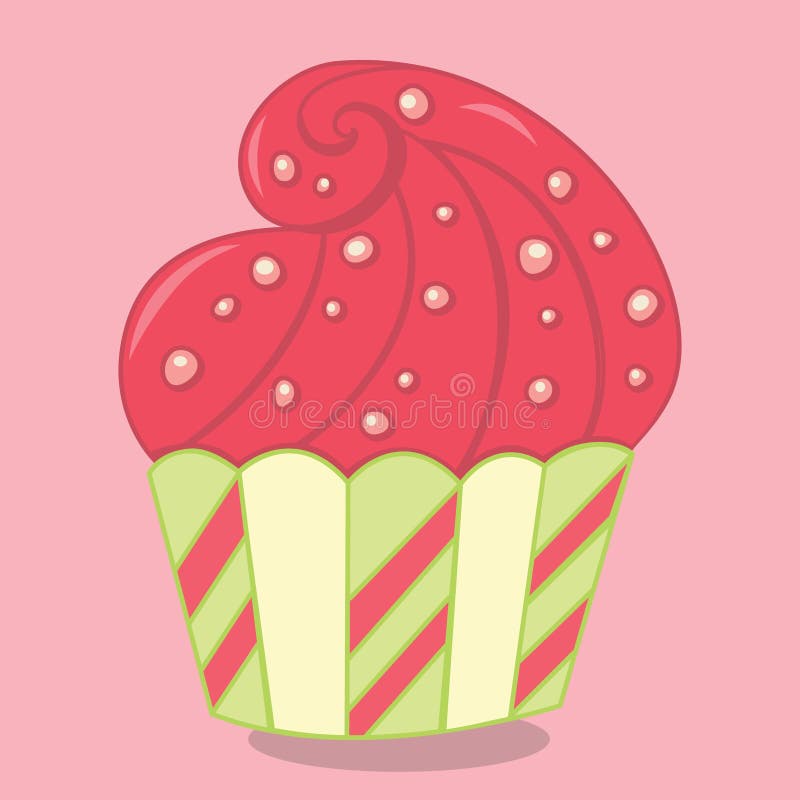 Cupcakes sprinkles red 06 stock vector. Illustration of vector - 197983182