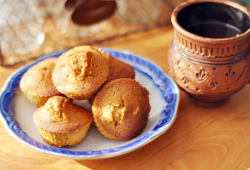 Cupcakes and tea stock photo. Image of gourmet, brown - 28986350