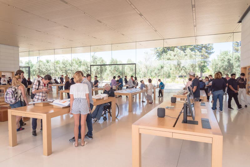 Apple Merchandise Retail Store at Apple Park Visitor Center Editorial ...