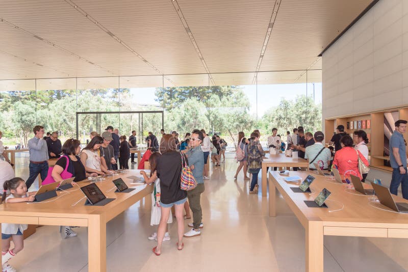 Apple Merchandise Retail Store at Apple Park Visitor Center Editorial ...