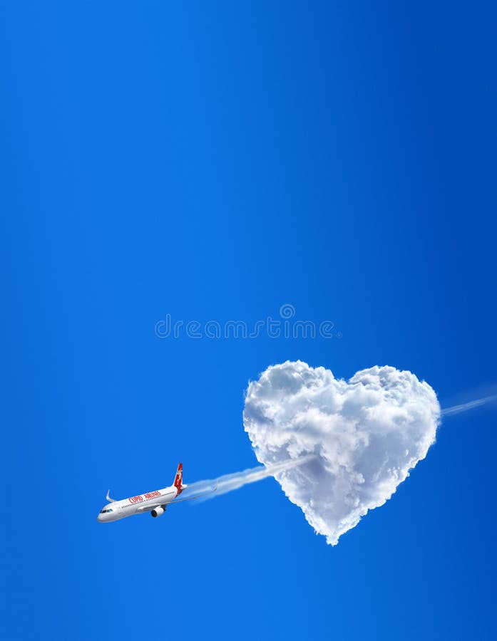 Cupid Airline. Love is in the Air Stock Photo - Image of eros, nature ...