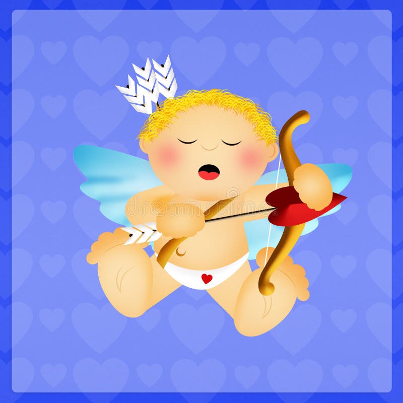 Cupid Angel stock illustration. Illustration of symbols - 43668376