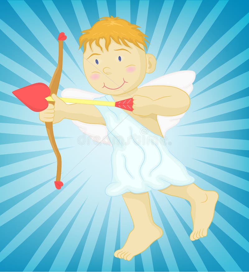 Cupid Cartoon Illustration - Color Stock Illustration - Illustration of ...
